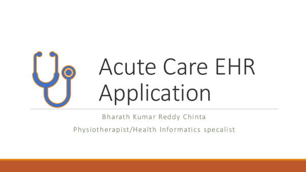 (PDF) Acute Care EHR Application