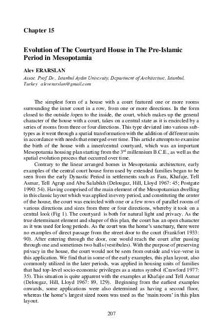 (PDF) Evolution of the Courtyard House in the Pre-Islamic Period in ...