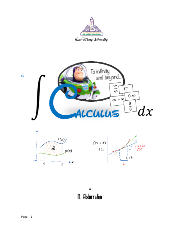 (PDF) Calculus 1(with conic sections) notes and solved exercises