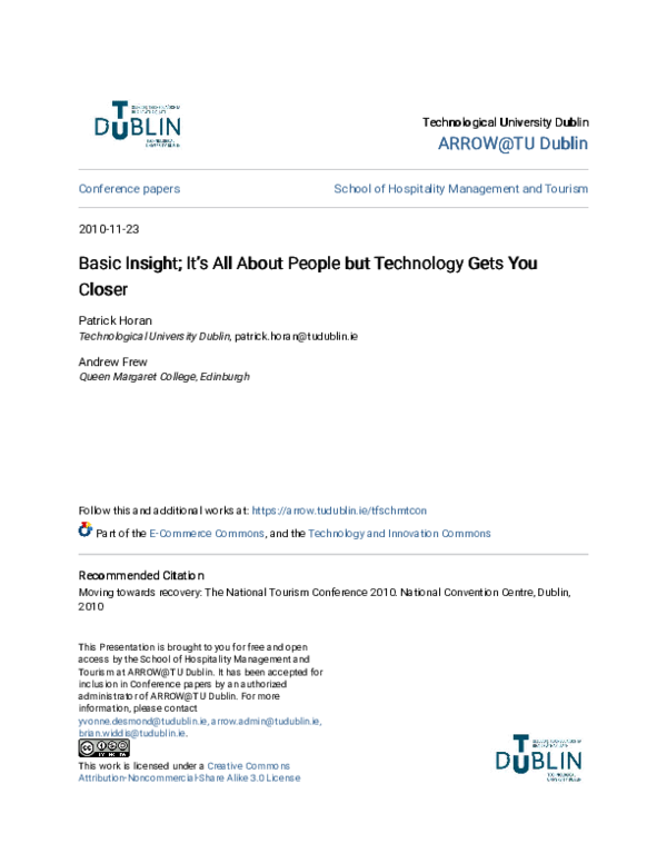 (PDF) Basic Insight; It’s All About People but Technology Gets You ...