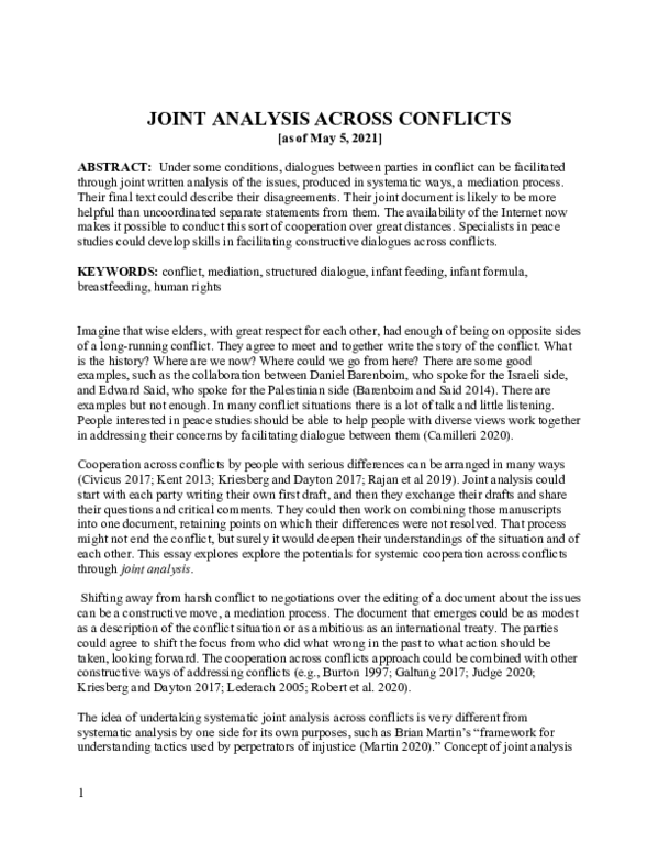 (DOC) JOINT ANALYSIS ACROSS CONFLICTS (2021)