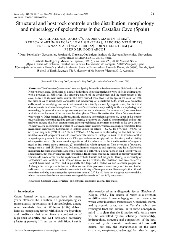(PDF) Structural and host rock controls on the distribution, morphology ...