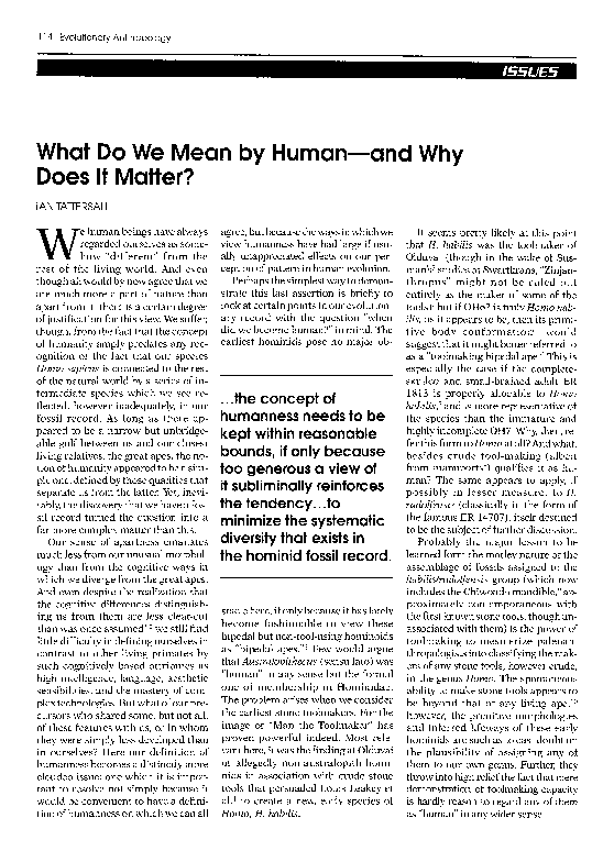 (PDF) What do we mean by human-and why does it matter?