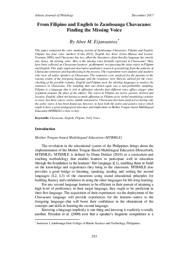 (PDF) From English and Filipino to Chav