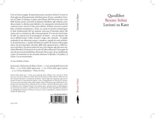 (PDF) Renato Solmi, "Lezioni su Kant", a cura di Marco Gatto, Macerata ...