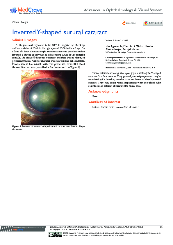 (PDF) Inverted Y-shaped sutural cataract