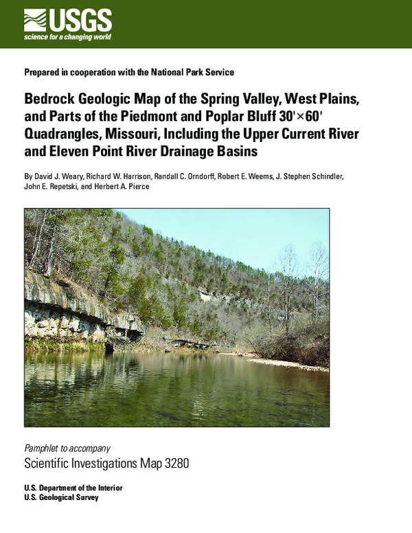 (PDF) Bedrock geologic map of the Spring Valley, West Plains, and parts ...