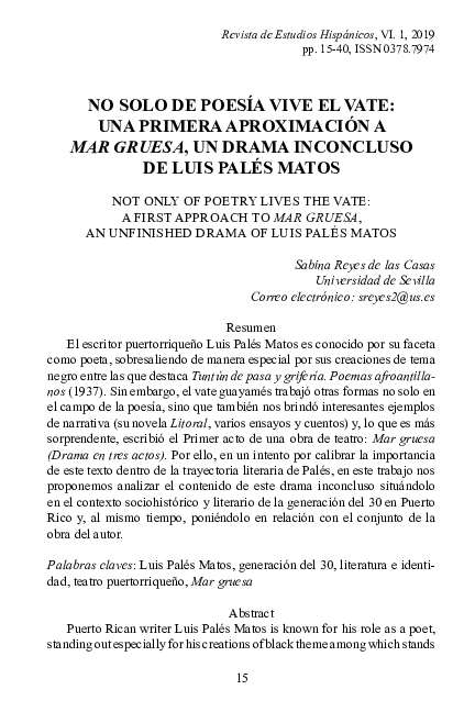(PDF) No solo de poesía vive el vate: una primera aproximación a Mar ...