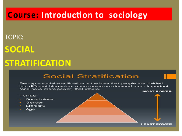 (PPT) Lecture 7 Social Inequality Social Stratification