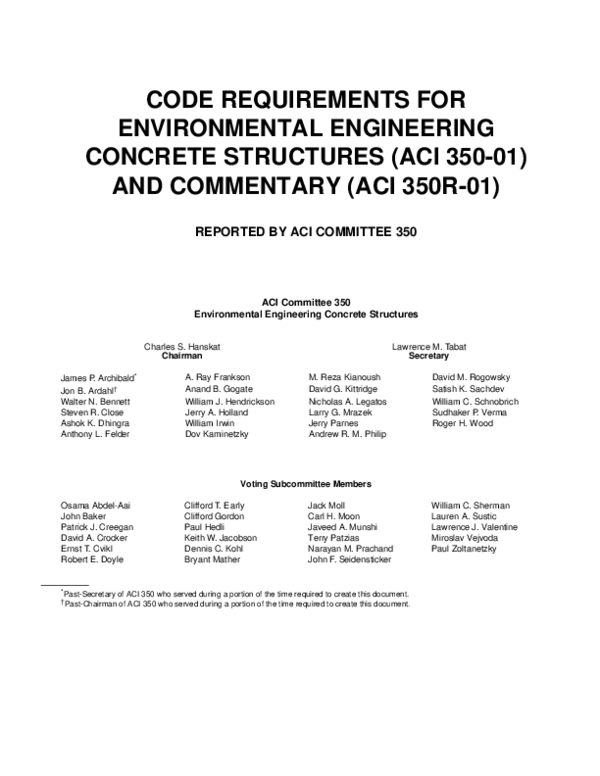 (PDF) ACI 350- 01 Environmental Concrete str