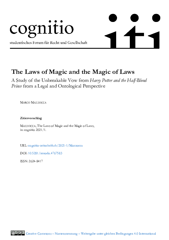 (PDF) The Laws of Magic and the Magic of Laws: A Study of the ...