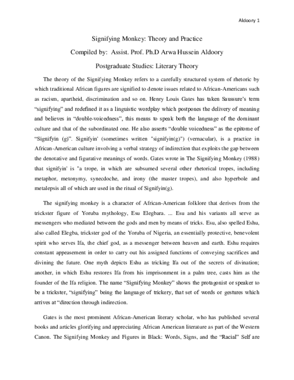 (PDF) Signifying Monkey