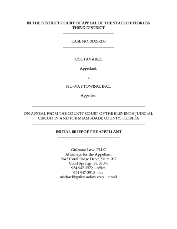 (DOC) Appellant's Initial Brief