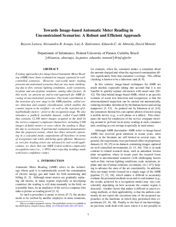 (PDF) Towards Image-based Automatic Meter Reading in Unconstrained Scenarios: A Robust and ...