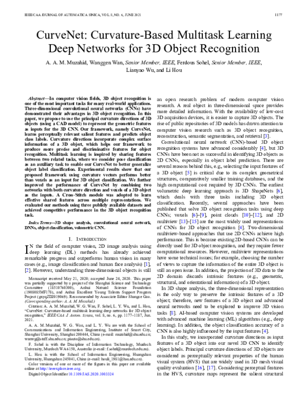 Pdf Curvenet Curvature Based Multitask Learning Deep Networks For 3d