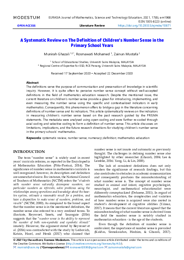 PDF A Systematic Review On The Definition Of Childrens Number Sense pdf-a-systematic-review-on-the-definition-of-childrens-number-sense