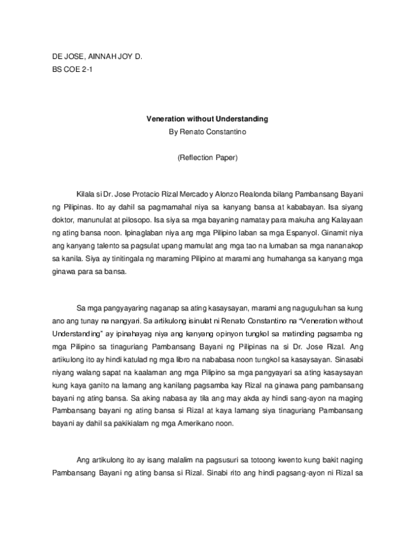 (PDF) Veneration Without Understanding by Renato Constantino ...