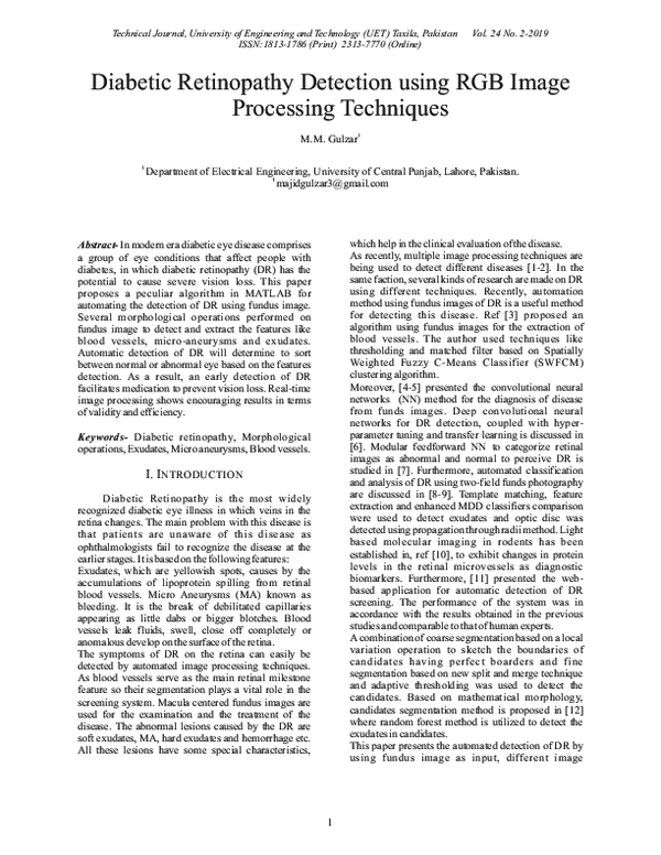 (PDF) Diabetic Retinopathy Detection using RGB Image Processing ...