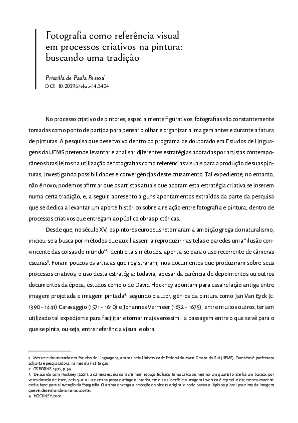 (PDF) Fotografia como referência visual em processos criativos na ...