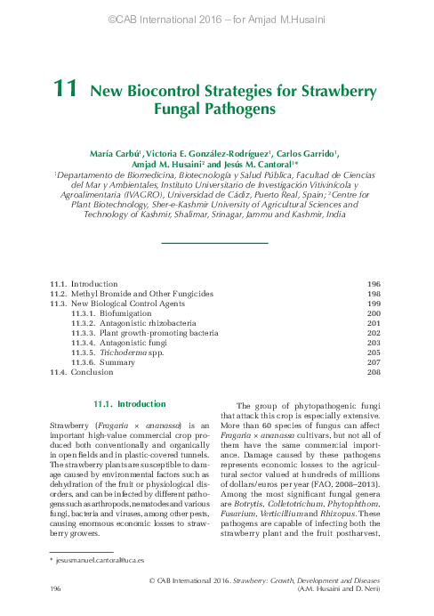 (PDF) New Biocontrol Strategies for Strawberry Fungal Pathogens