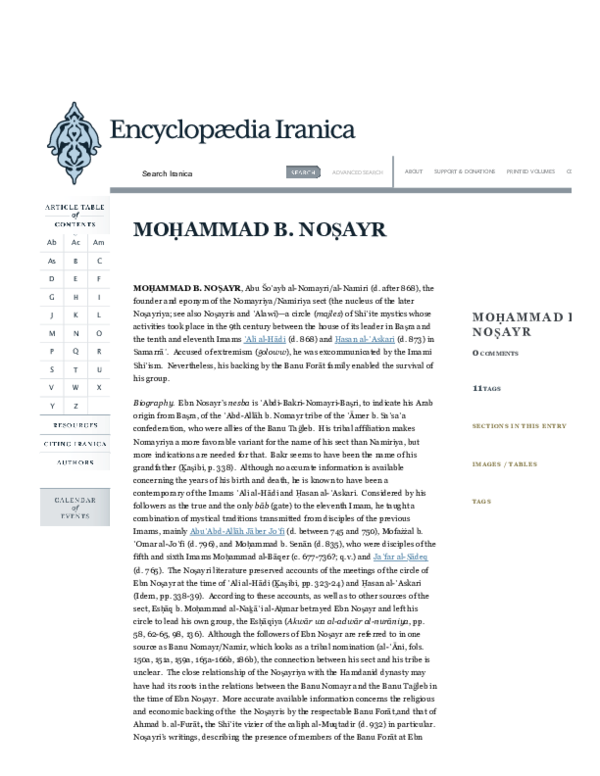 (PDF) Muhammad ibn Nusayr