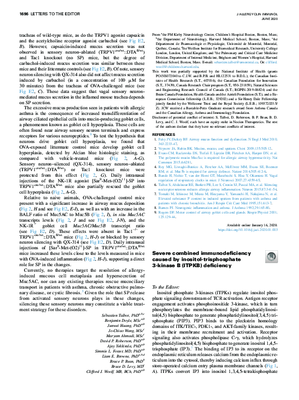 (PDF) Severe combined immunodeficiency caused by inositol-trisphosphate ...