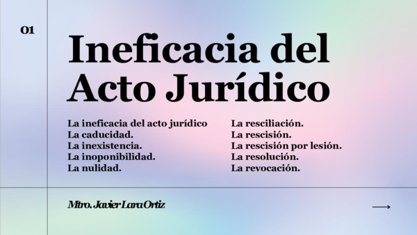 (PDF) INEFICACIA DEL ACTO JURÍDICO-PERÚ