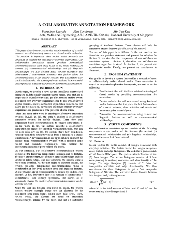 (PDF) A Collaborative Annotation Framework