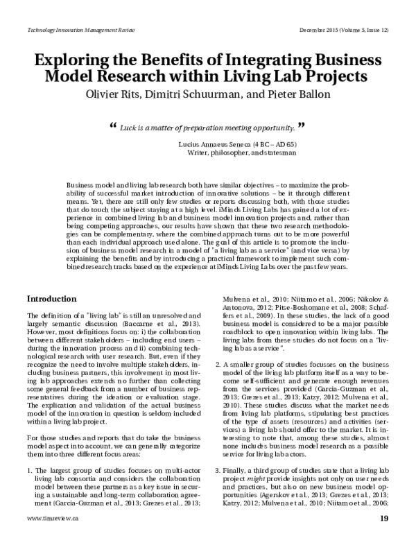(PDF) Exploring the Benefits of Integrating Business Model Research ...