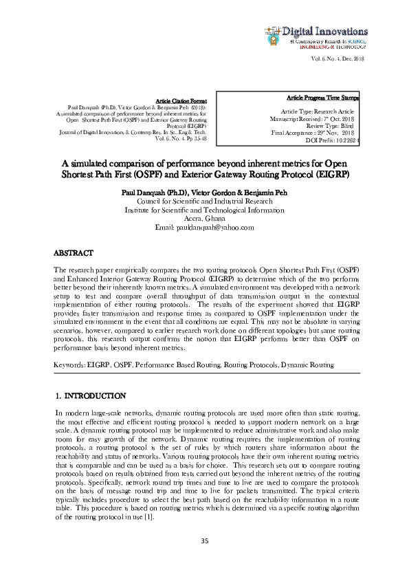 (PDF) A simulated comparison of performance beyond inherent metrics for ...