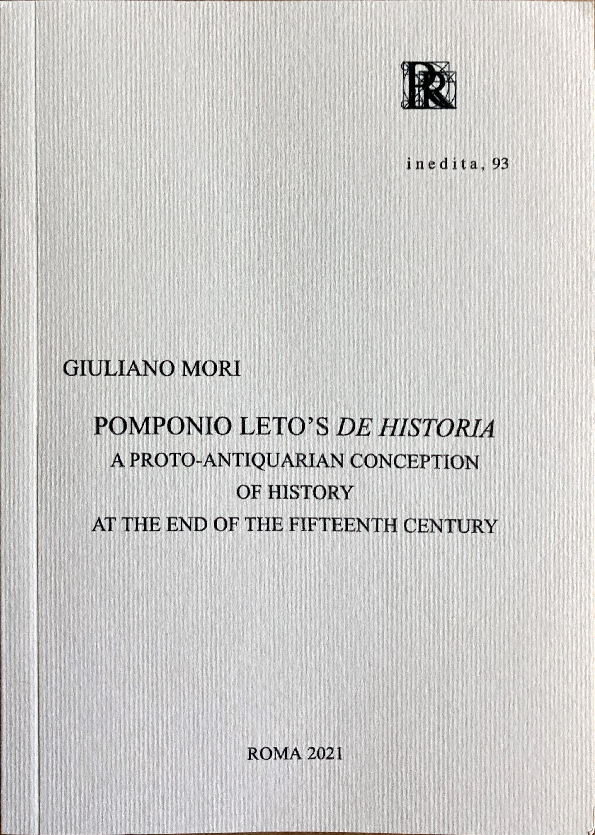 (PDF) Pomponio Leto's "De historia." A Proto-Antiquarian Conception of ...