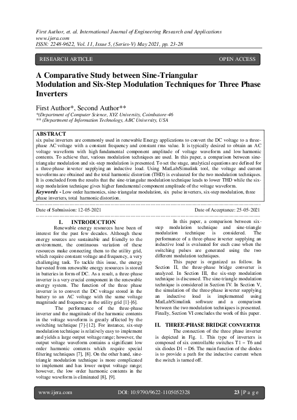 (PDF) A Comparative Study between Sine-Triangular Modulation and Six ...