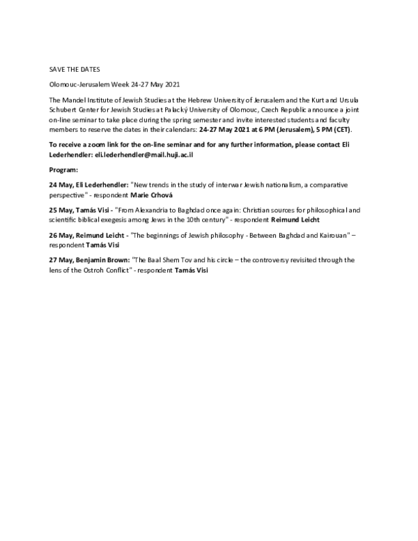 (DOC) "The Baal Shem Tov and his circle - the controversy revisited ...