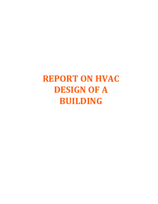 (PDF) REPORT ON HVAC DESIGN OF A BUILDING