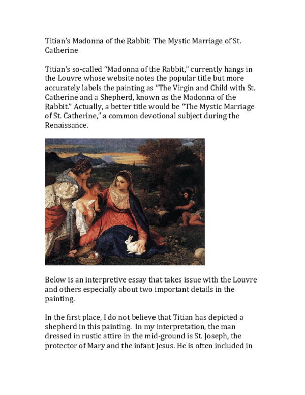 (DOC) Madonna of the Rabbit