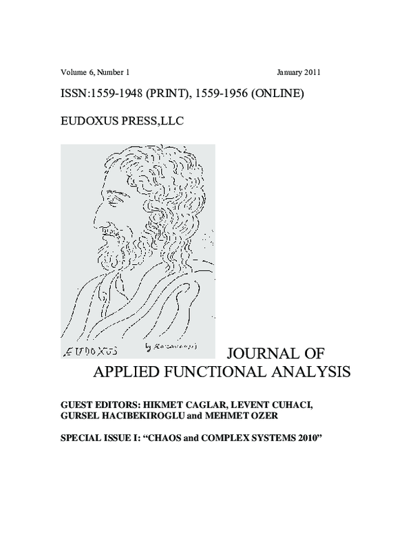 (PDF) JOURNAL OF APPLIED FUNCTIONAL ANALYSIS