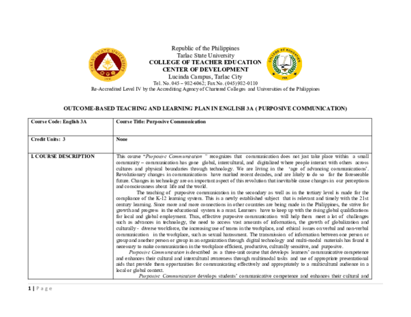 (DOC) ENG 3A COURSE SYLLABUS 1 PURPOSIVE COMMUNICATION