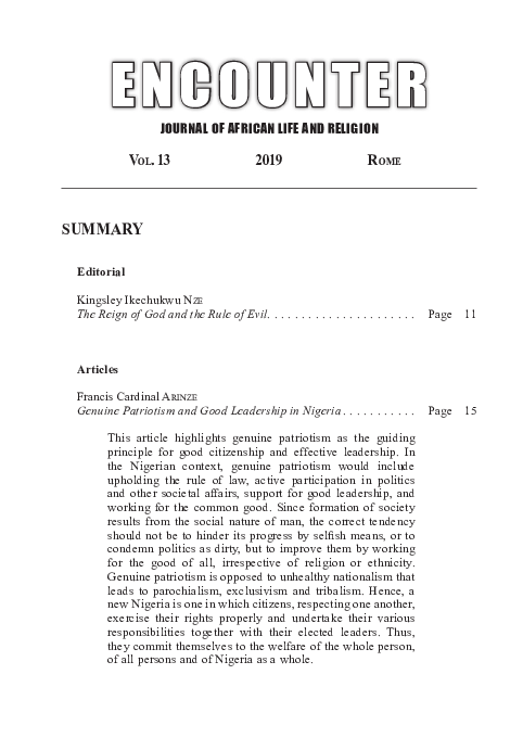 (PDF) Summary Encounter Journal