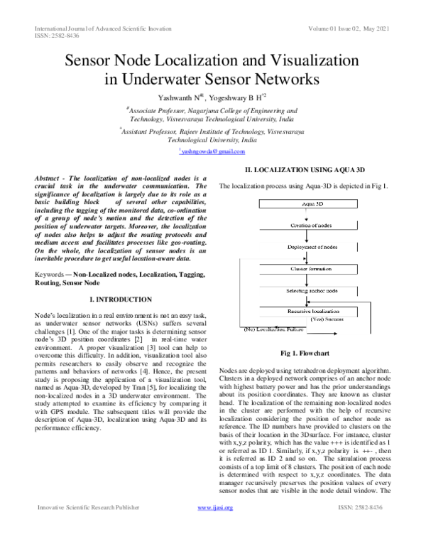 (PDF) Sensor Node Localization and Visualization in Underwater Sensor Networks