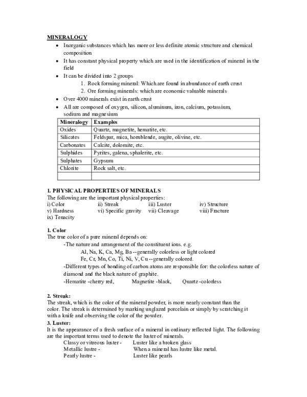 (PDF) Mineralogy