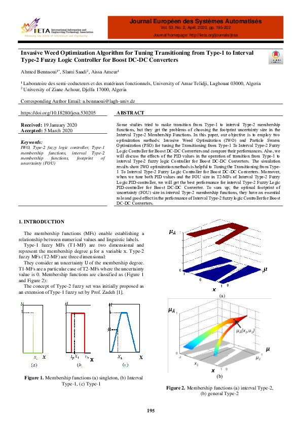 (PDF) Invasive Weed Optimization Algorithm for Tuning Transitioning ...