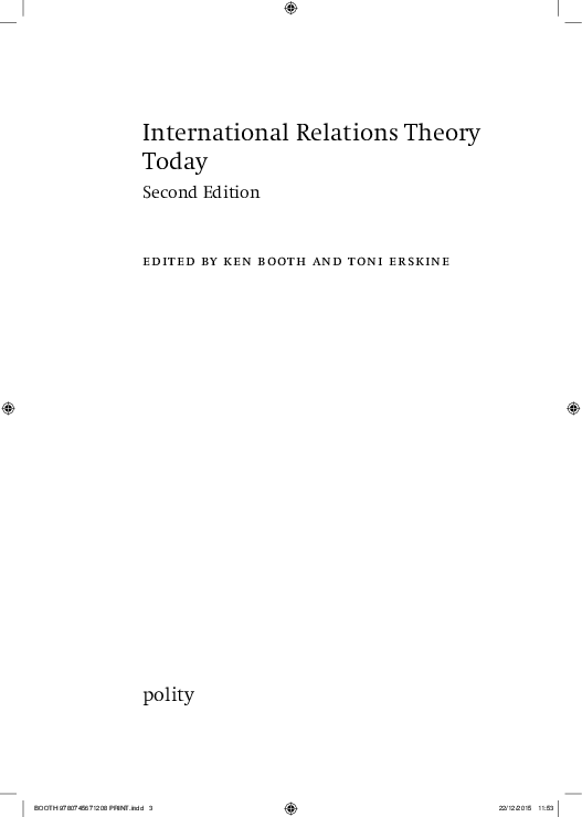 (PDF) IR Theory and the Question of Science [Chapter 4 in International ...