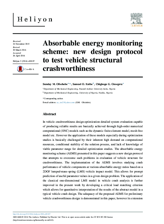 (PDF) Absorbable energy monitoring scheme: new design protocol to test ...