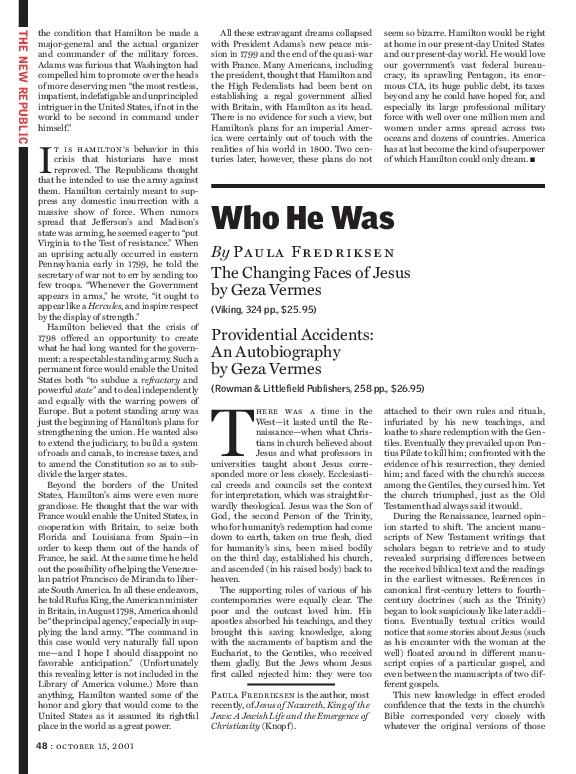 (PDF) "Who He Was": Review of Geza Vermes, THE CHANGING FACES OF JESUS ...