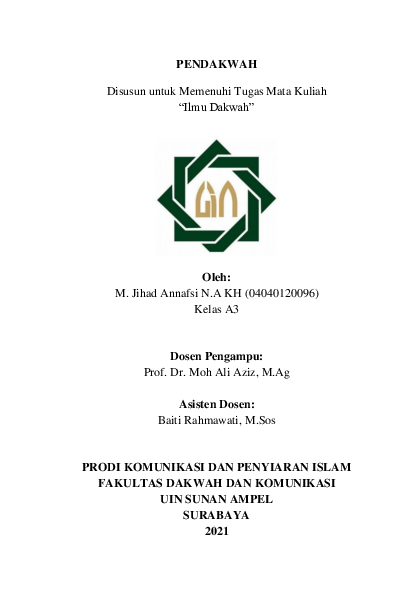 (PDF) Ilmu Dakwah - PENDAKWAH