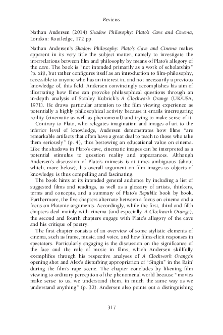 (PDF) Book review of Nathan Andersen (2014) Shadow Philosophy: Plato’s ...