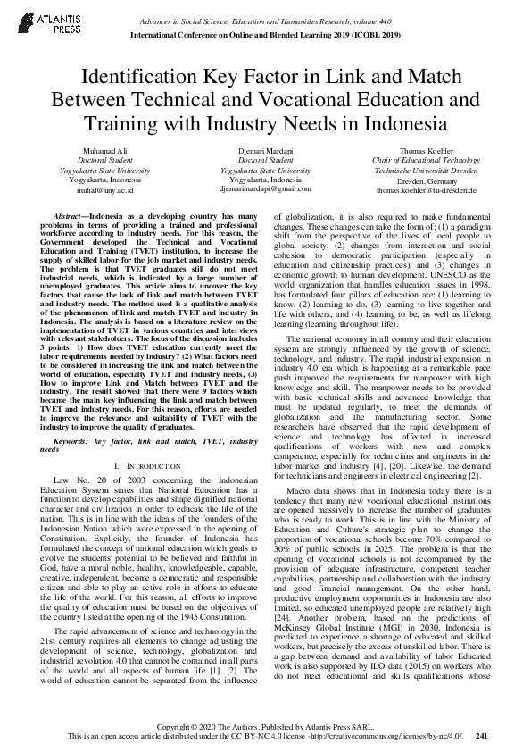 (PDF) Identification Key Factor in Link and Match Between Technical and ...