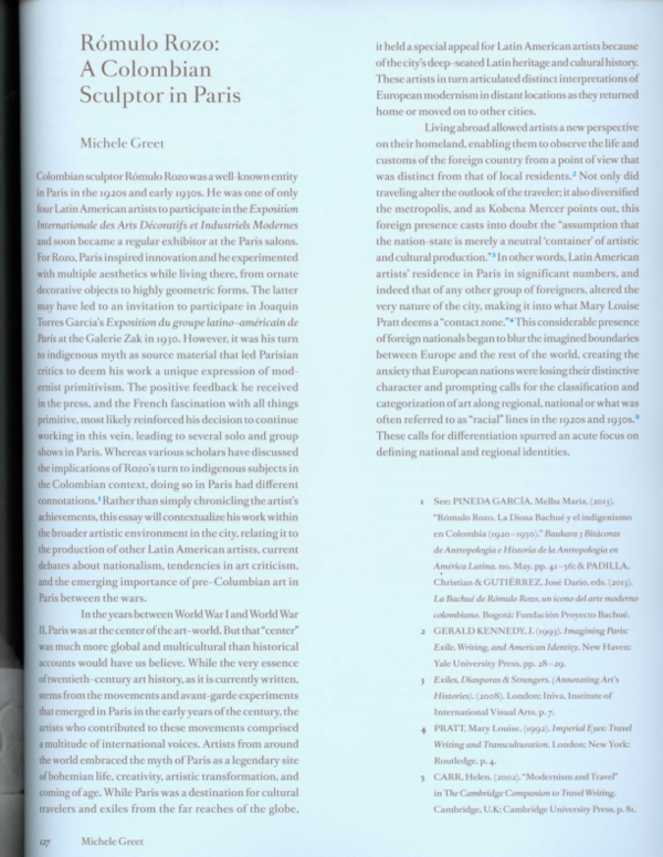 (PDF) Rómulo Rozo: A Colombian Sculptor in Paris (English)