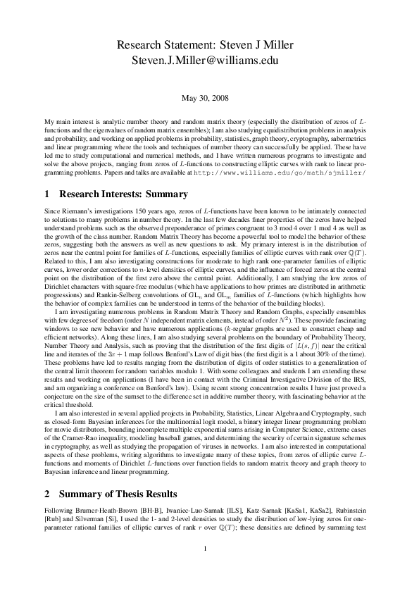 (PDF) research statement