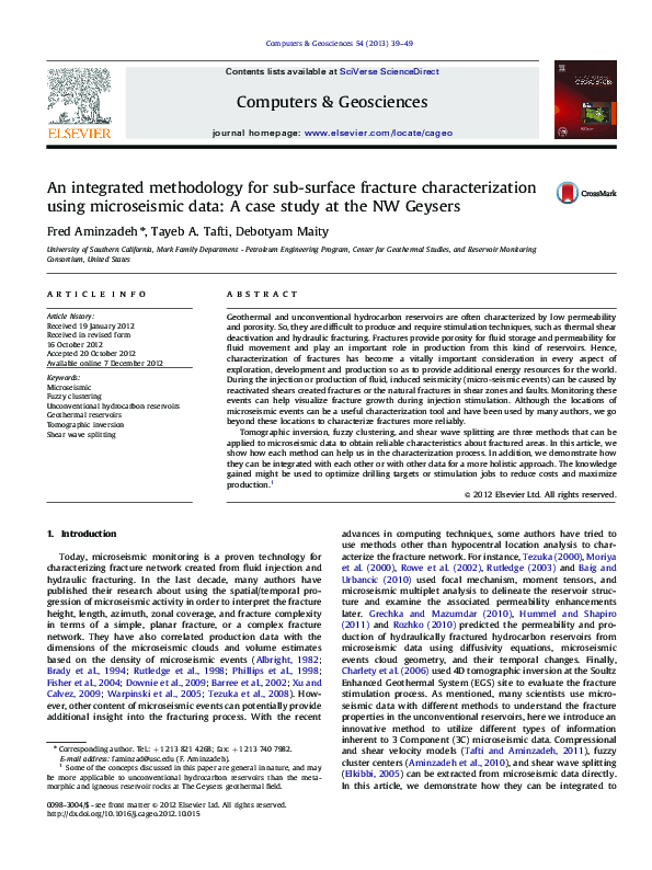 (PDF) An integrated methodology for sub-surface fracture ...